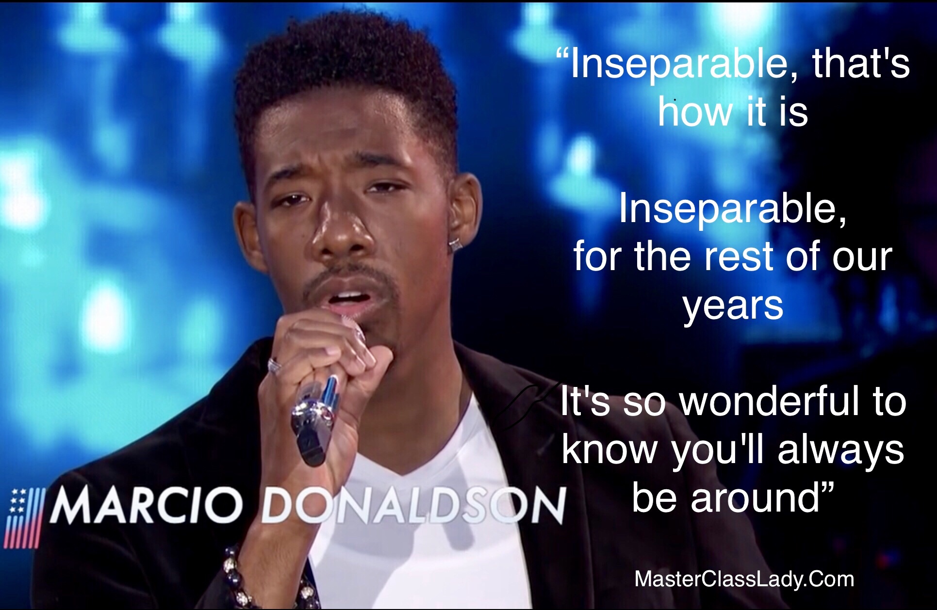 | MasterClass Monday: Marcio Donaldson Sings Inseparable On American ...